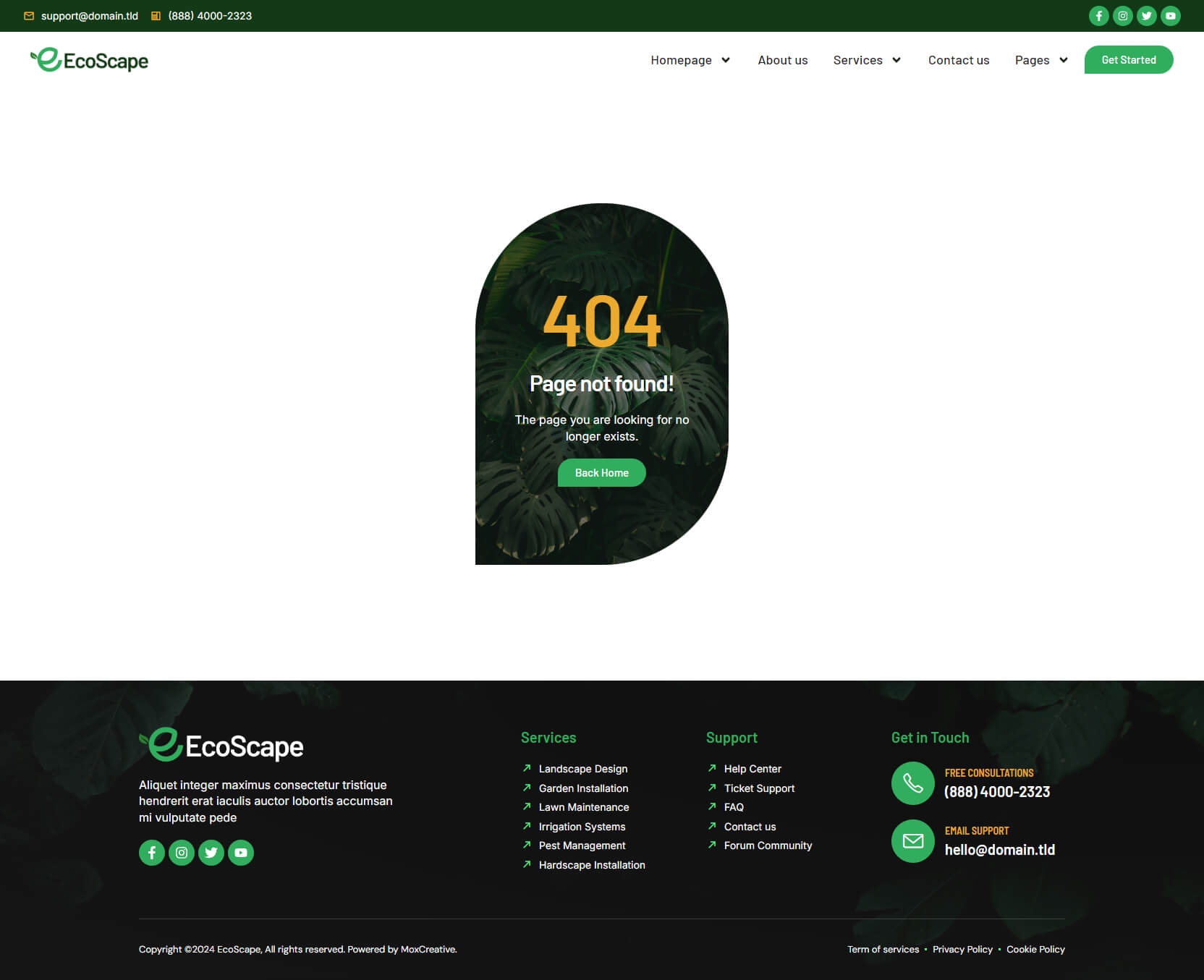 EcoScape - Gardening & Landscape Elementor Pro Template Kit by moxcreative